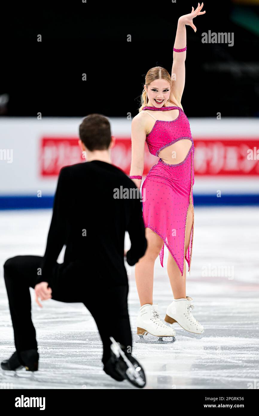 Sofia VAL & Asaf KAZIMOV (ESP), during Ice Dance Rhythm Dance, at the ...