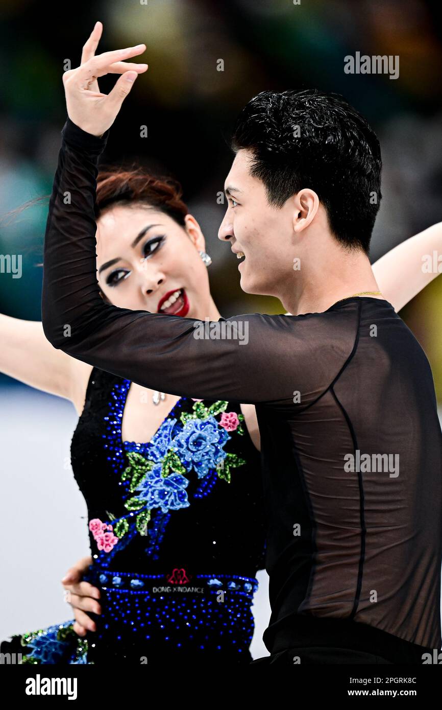 Xizi CHEN & Jianing XING (CHN), during Ice Dance Rhythm Dance, at the ...