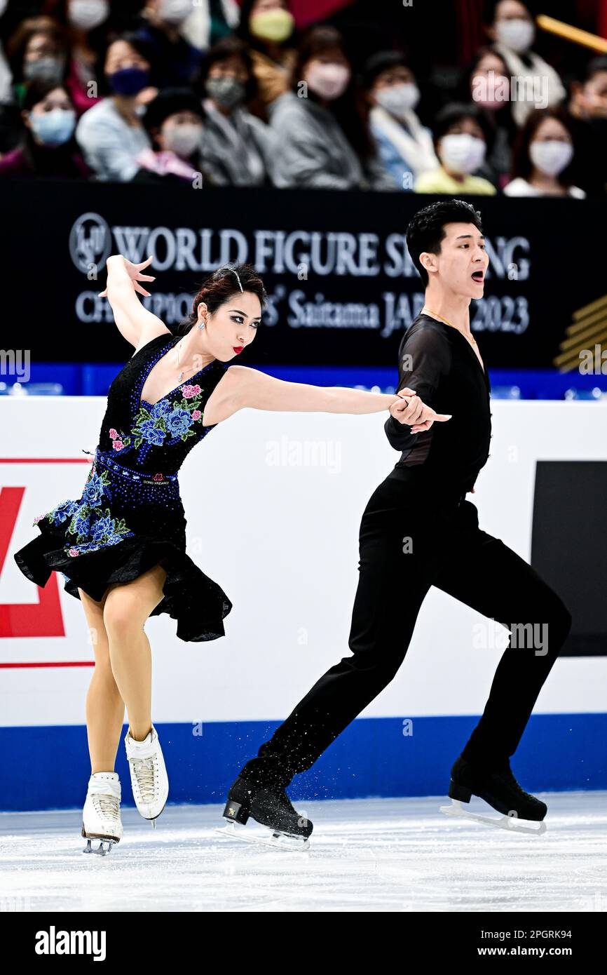 Xizi CHEN & Jianing XING (CHN), during Ice Dance Rhythm Dance, at the ...