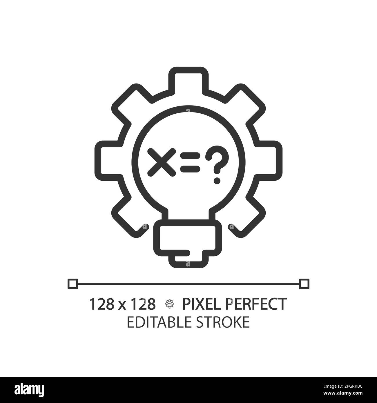STEM in mathematics pixel perfect linear icon Stock Vector Image & Art - Alamy
