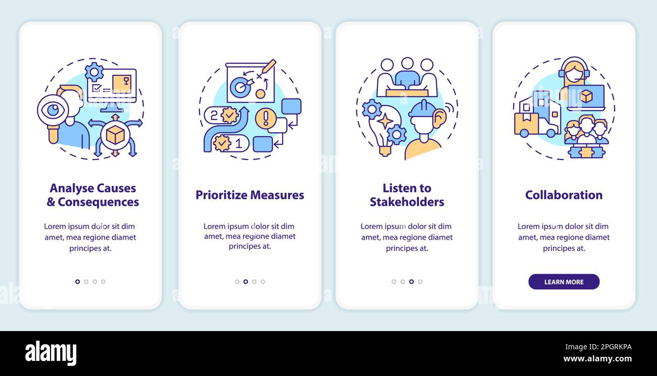 Disruption Action Plan Onboarding Mobile App Screen Stock Vector Image And Art Alamy