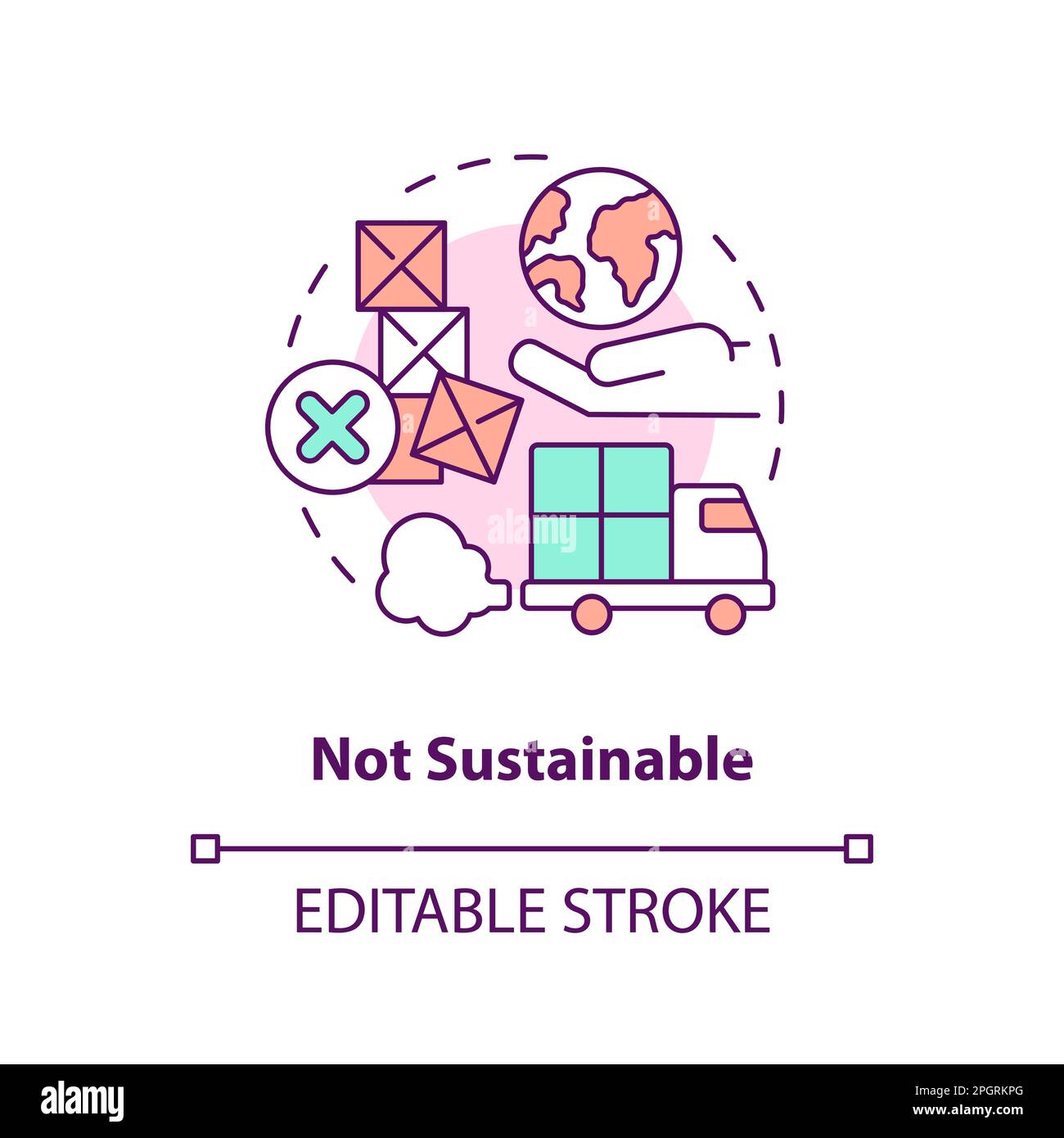 Not sustainable concept icon Stock Vector Image & Art - Alamy