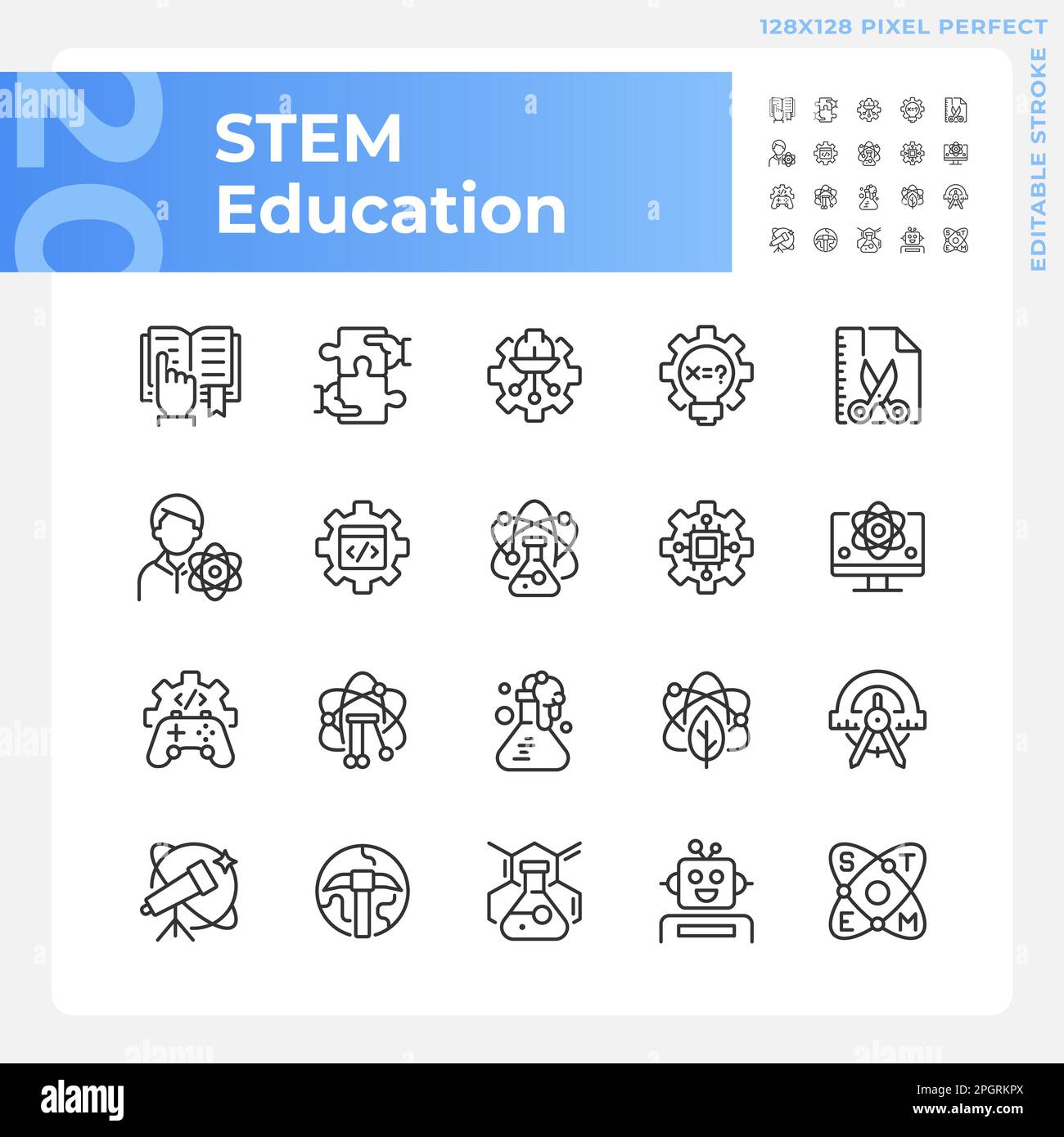 Big set of education icon clipart hi-res stock photography and images ...