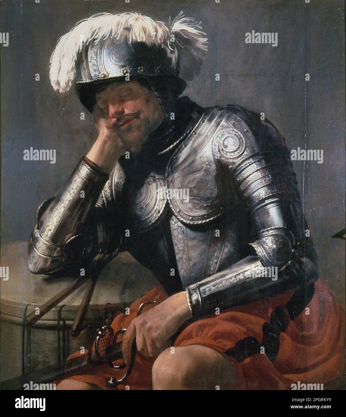 Mars Asleep 1629 by Hendrick ter Brugghen Stock Photo - Alamy