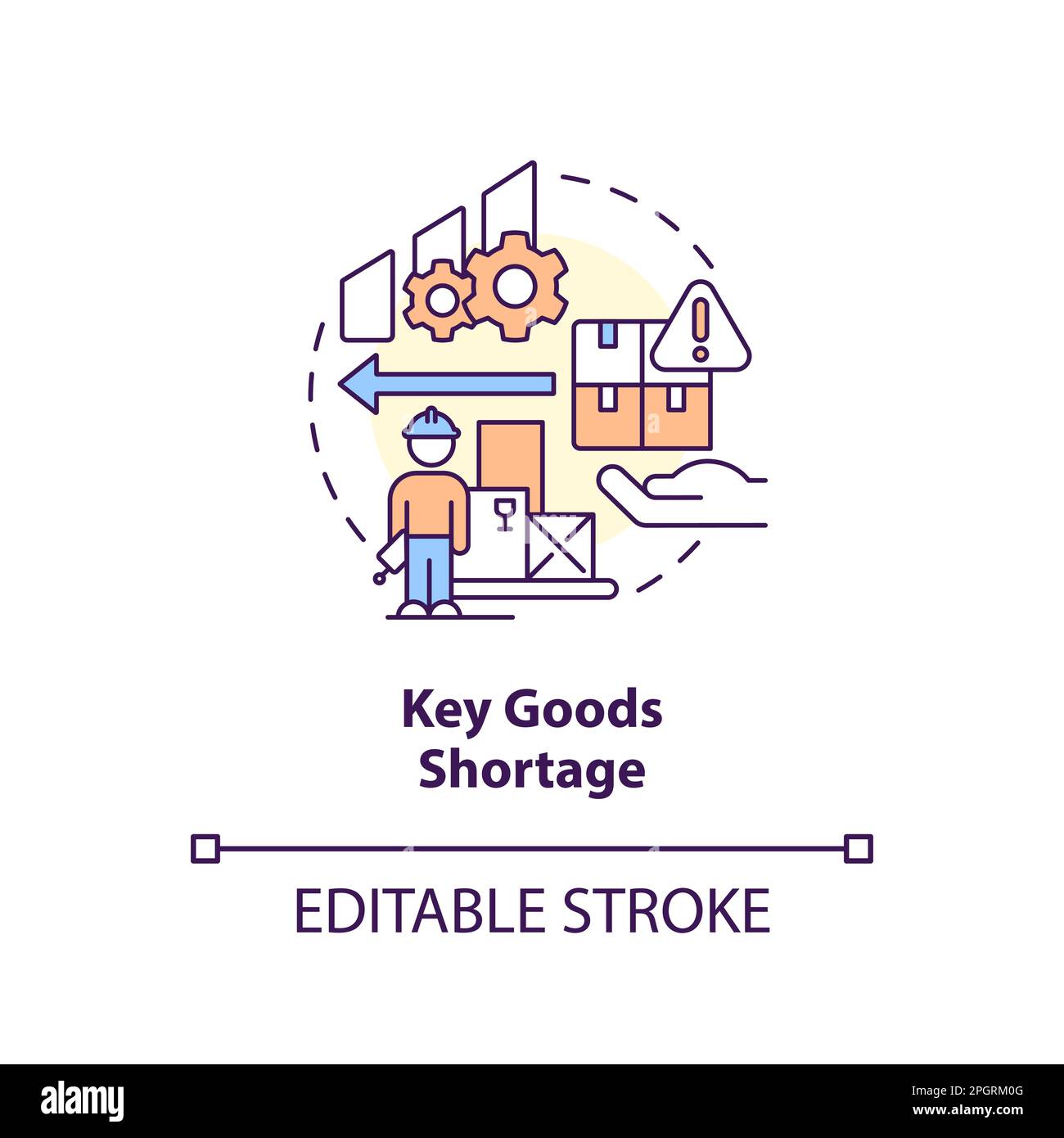Key goods shortage concept icon Stock Vector Image & Art - Alamy