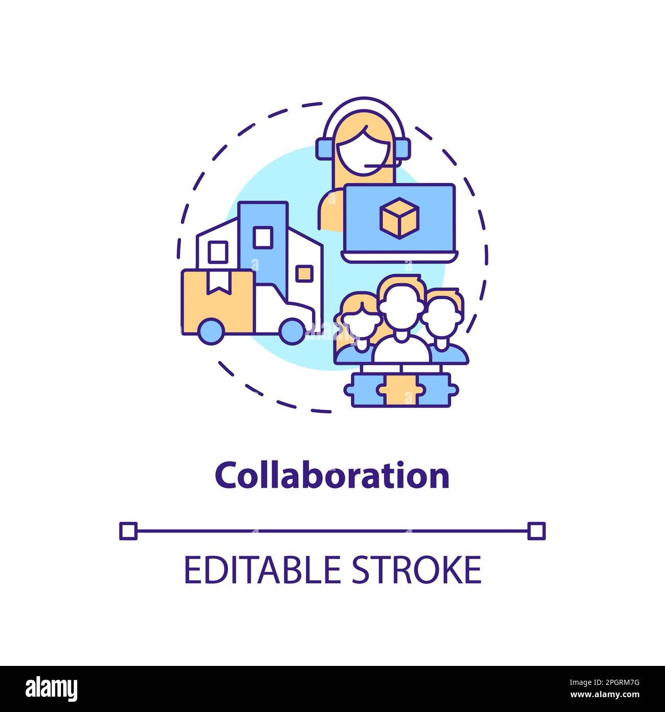 Supply chain collaboration Stock Vector Images - Alamy