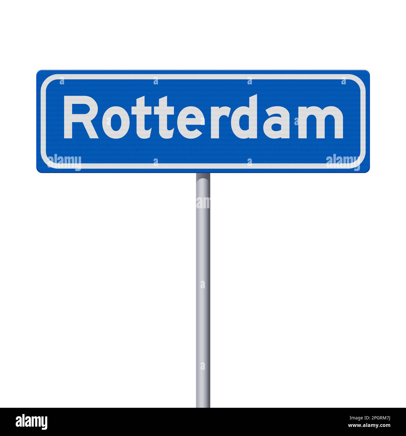 Vector illustration of the City of Rotterdam (Netherlands) entrance ...
