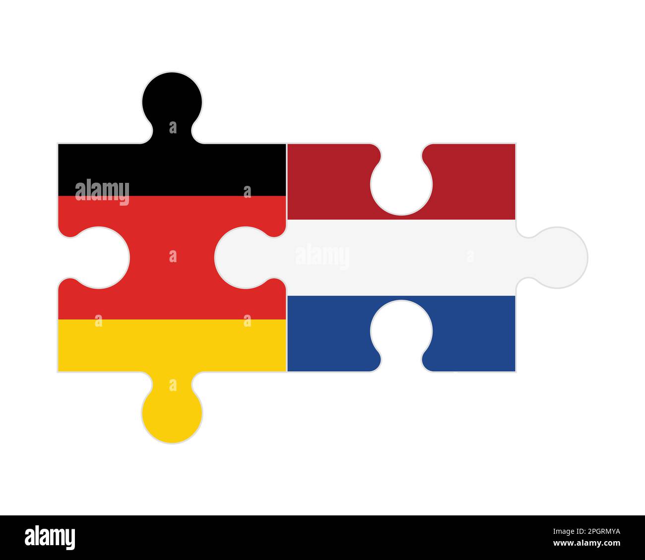 Connected puzzle of flags of Germany and Netherlands, vector Stock ...