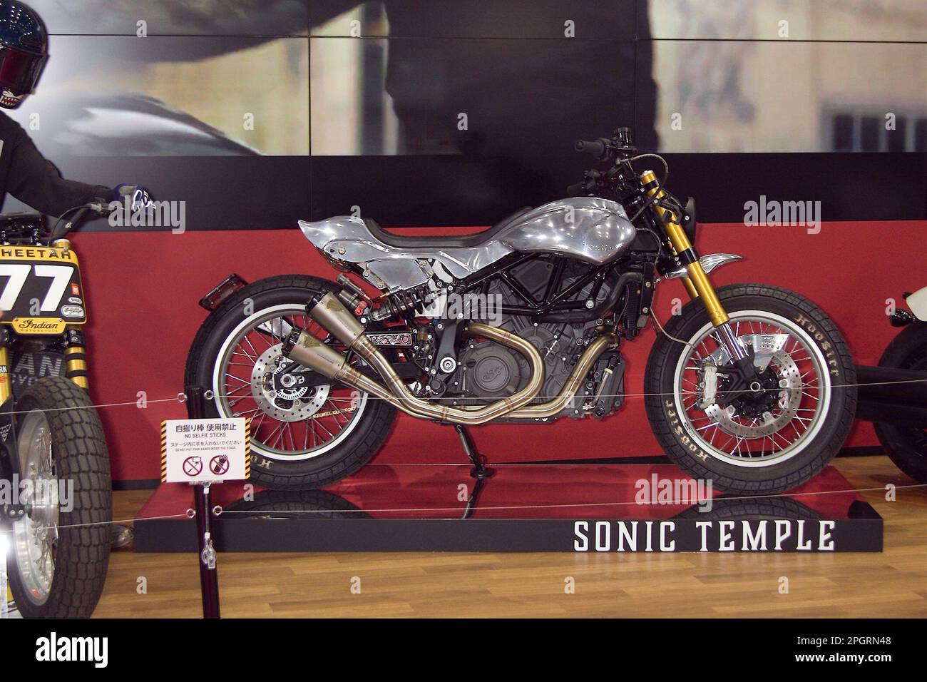 Tokyo, Japan. 24th Mar, 2023. Sonic Temple at Indian Motorcycle booth ...