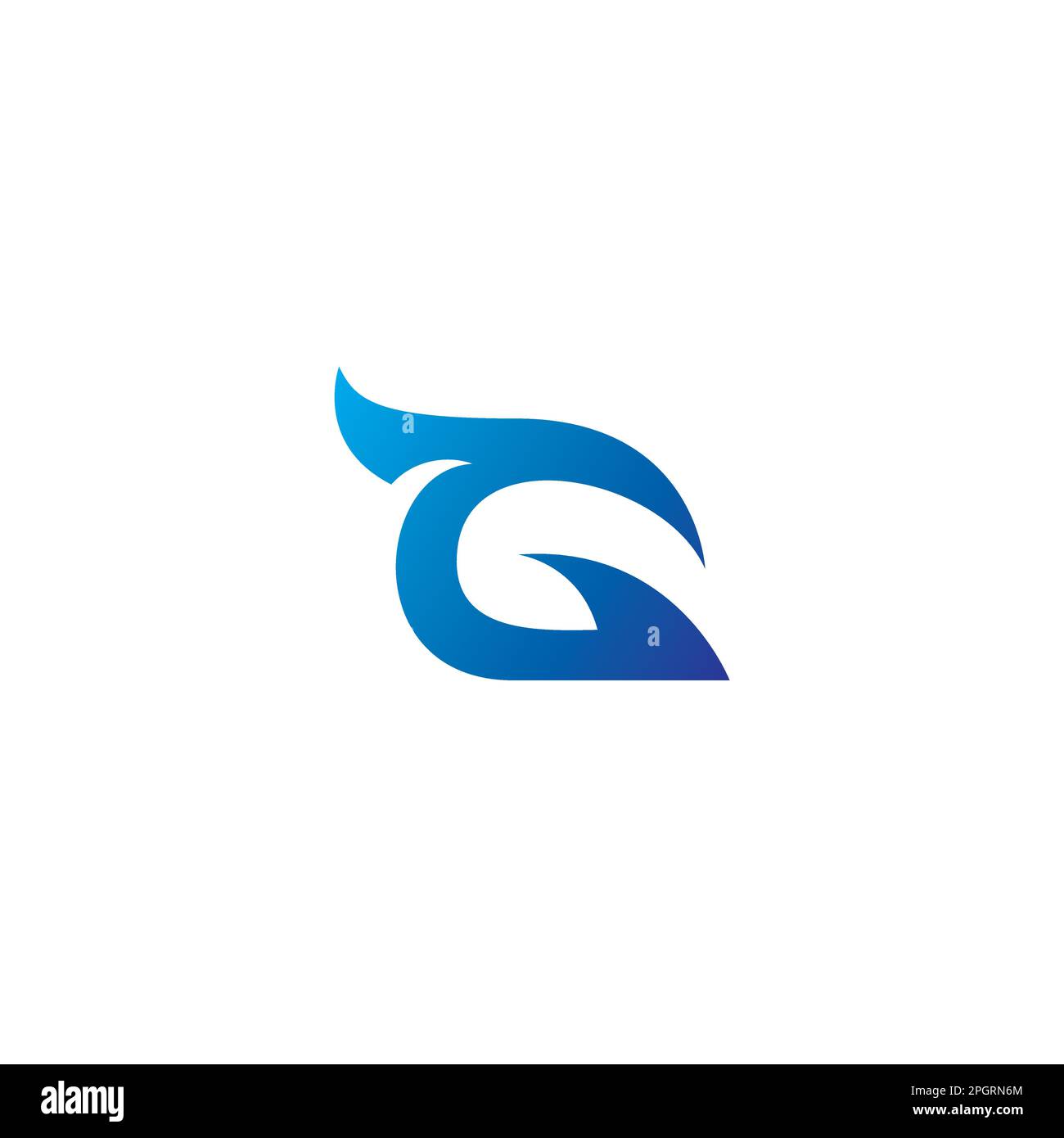 G Initial Logo Design G Simple With Blue Color Stock Vector Image & Art ...