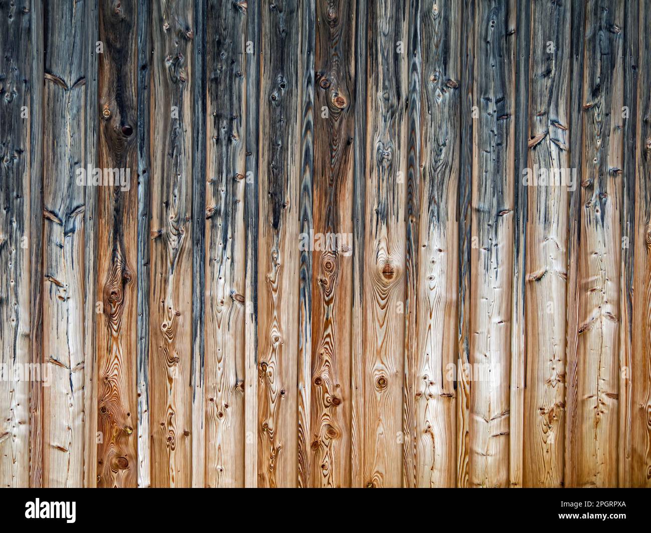 Surface of vertical wooden boards with gradient as background Stock ...