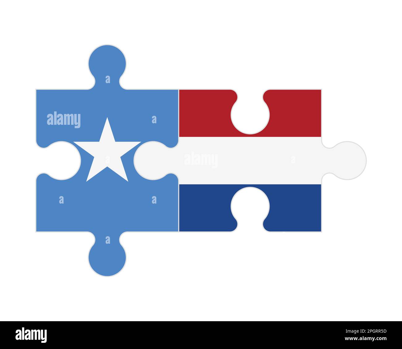 Connected puzzle of flags of Somalia and Netherlands, vector Stock ...