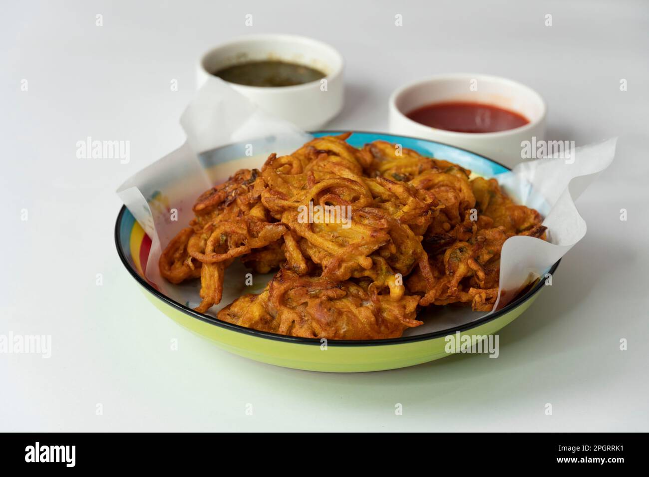 Fried onion pakora favourite Indian-pakistani Tea-Time snack during the ...
