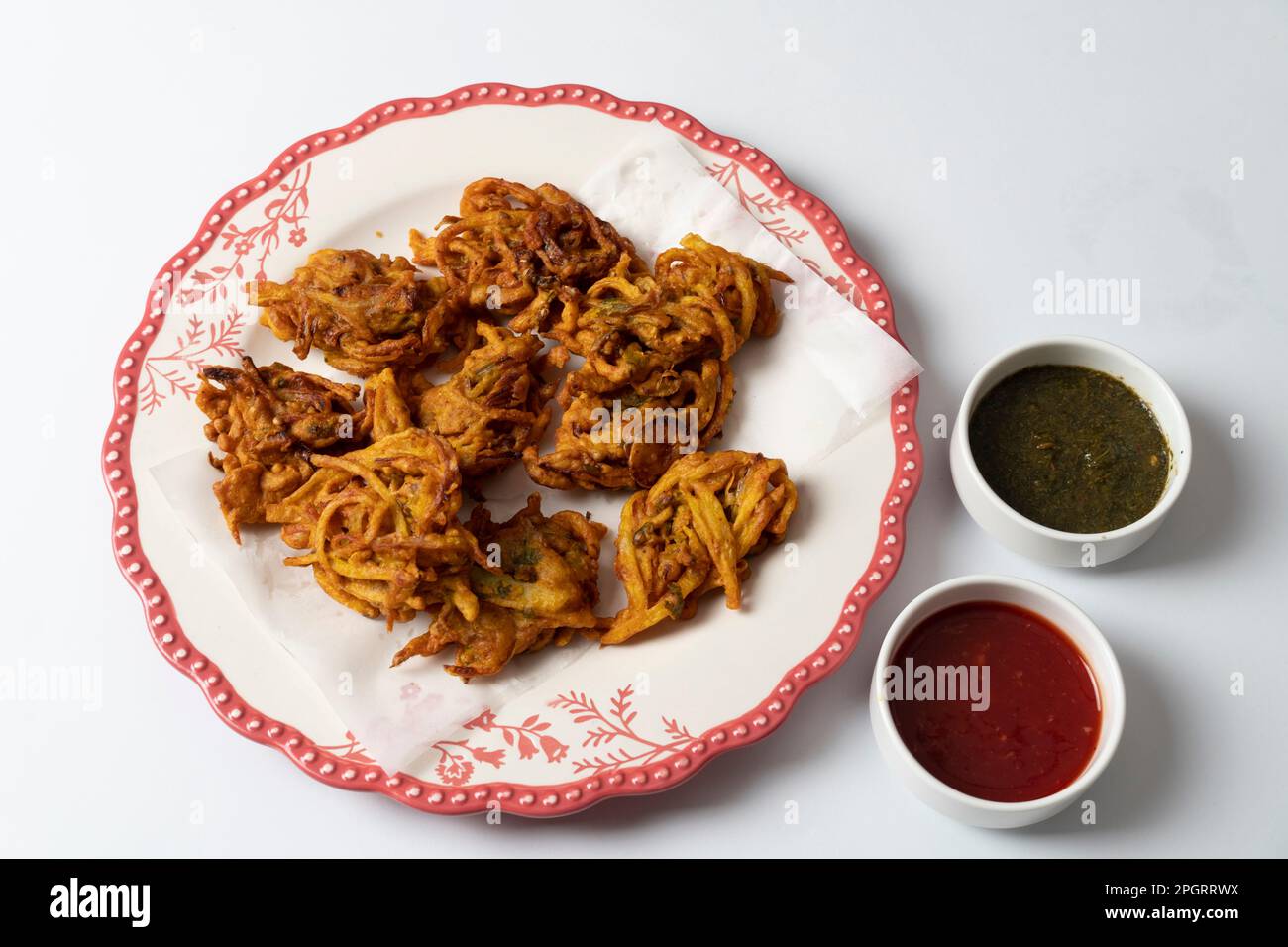 Fried onion pakora favourite Indian-pakistani Tea-Time snack during the ...