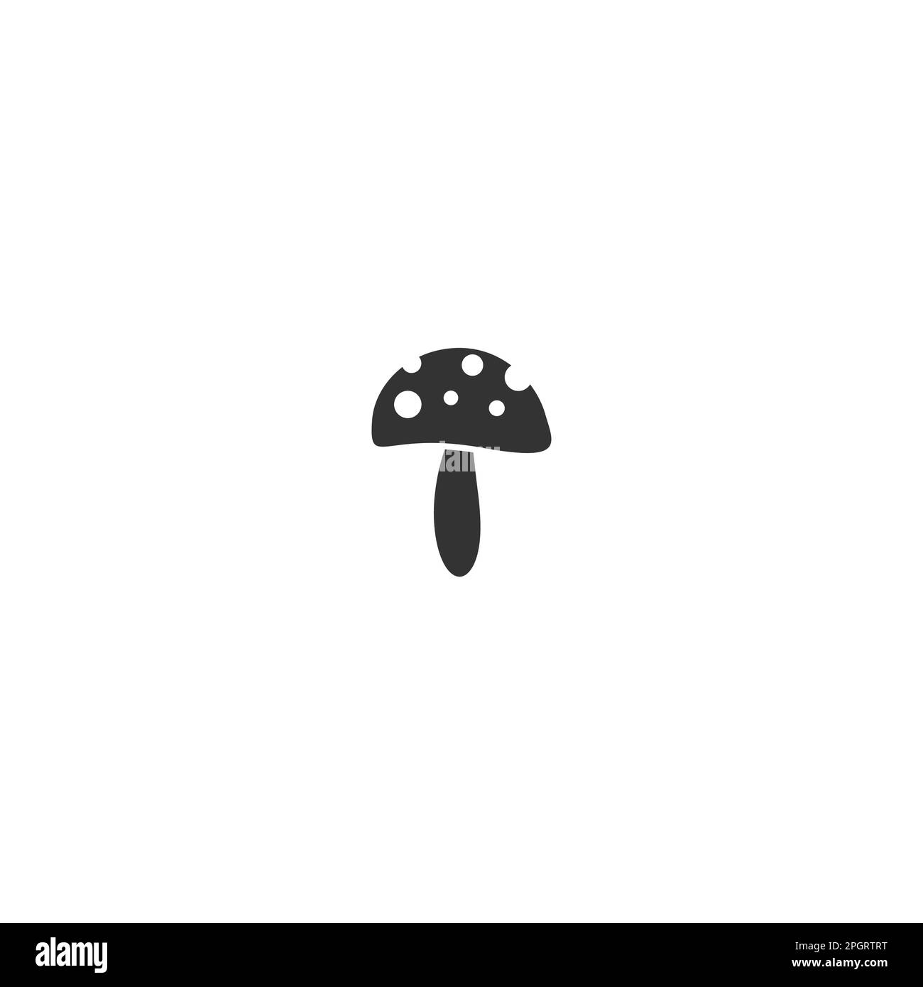 Mushroom cartoon flat icon. death cup mushroom illustration. funguses ...