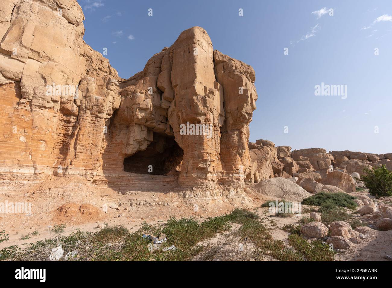 Al-Qarah Mountain or Jabal Al-Qarah, Al Hofuf Saudi Arabia Stock Photo ...