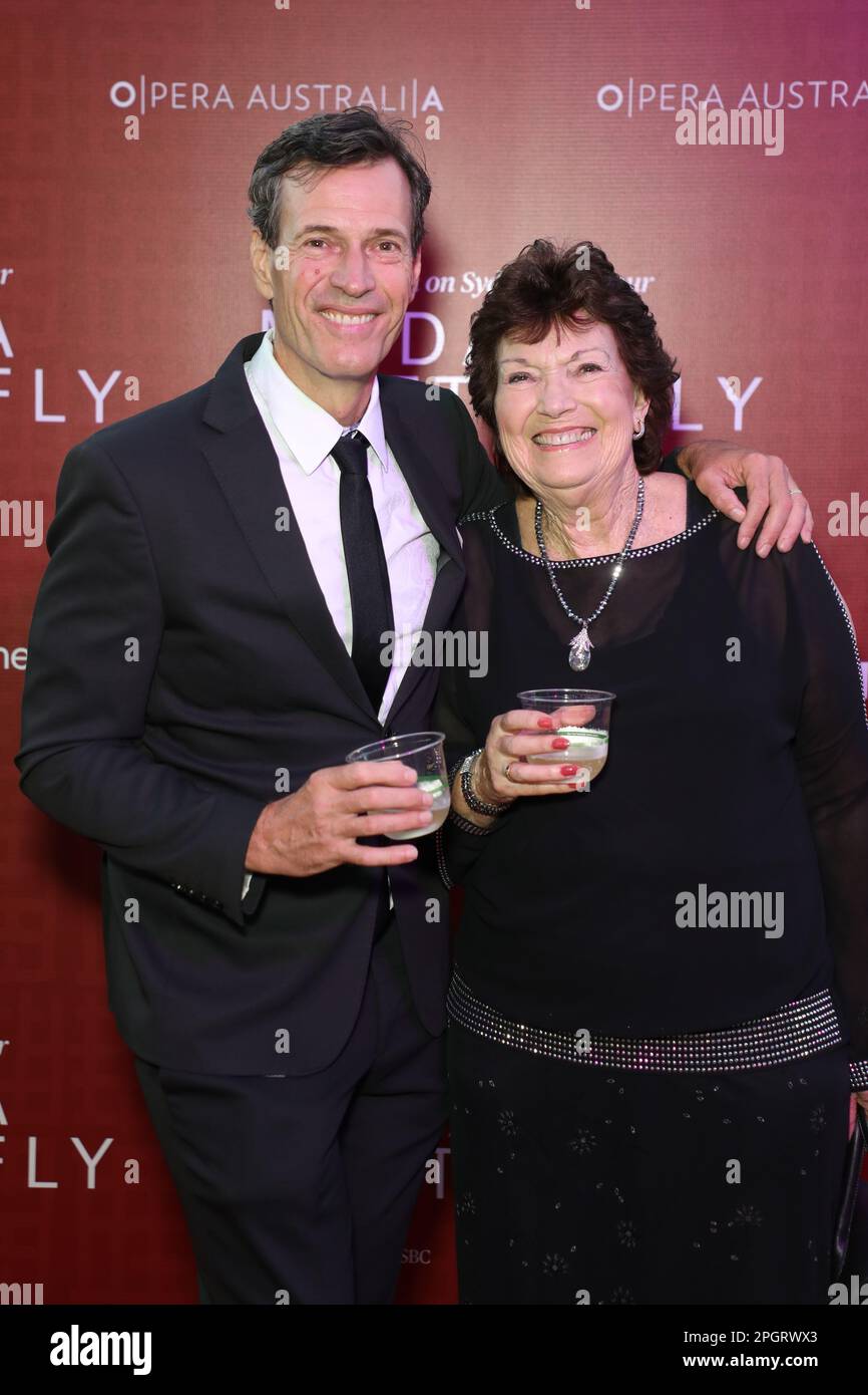 Sydney, Australia. 24th March 2023. Brendan Jones and his mother arrive ...
