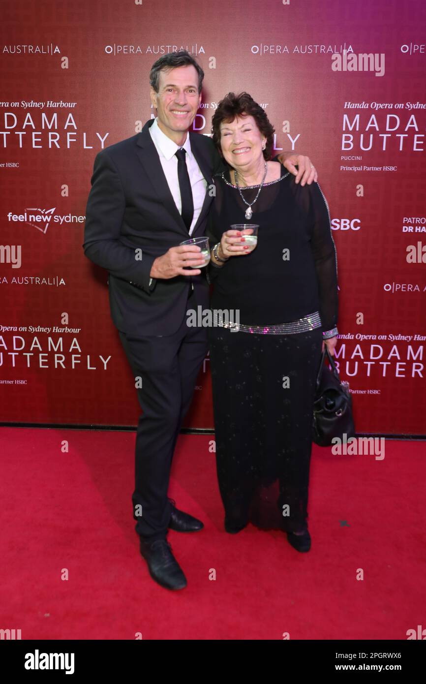 Sydney, Australia. 24th March 2023. Brendan Jones and his mother arrive ...
