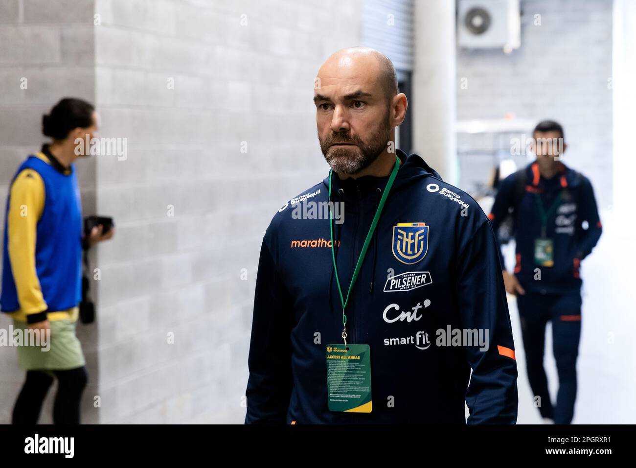 Sydney, Australia, 24 March, 2023. Ecuador coach Félix Sánchez walking ...