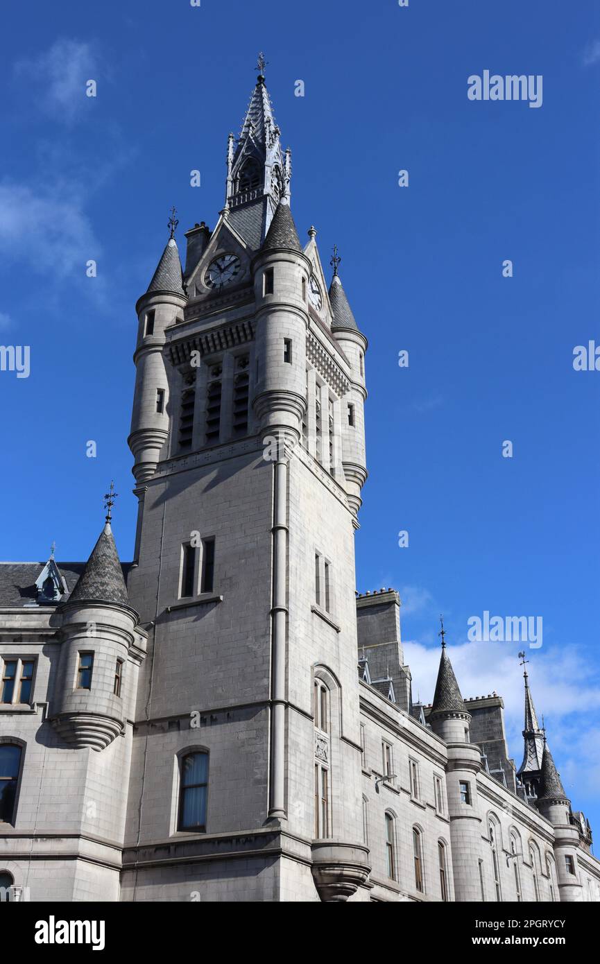 Towers, turrets and spires in Aberdeen Stock Photo - Alamy