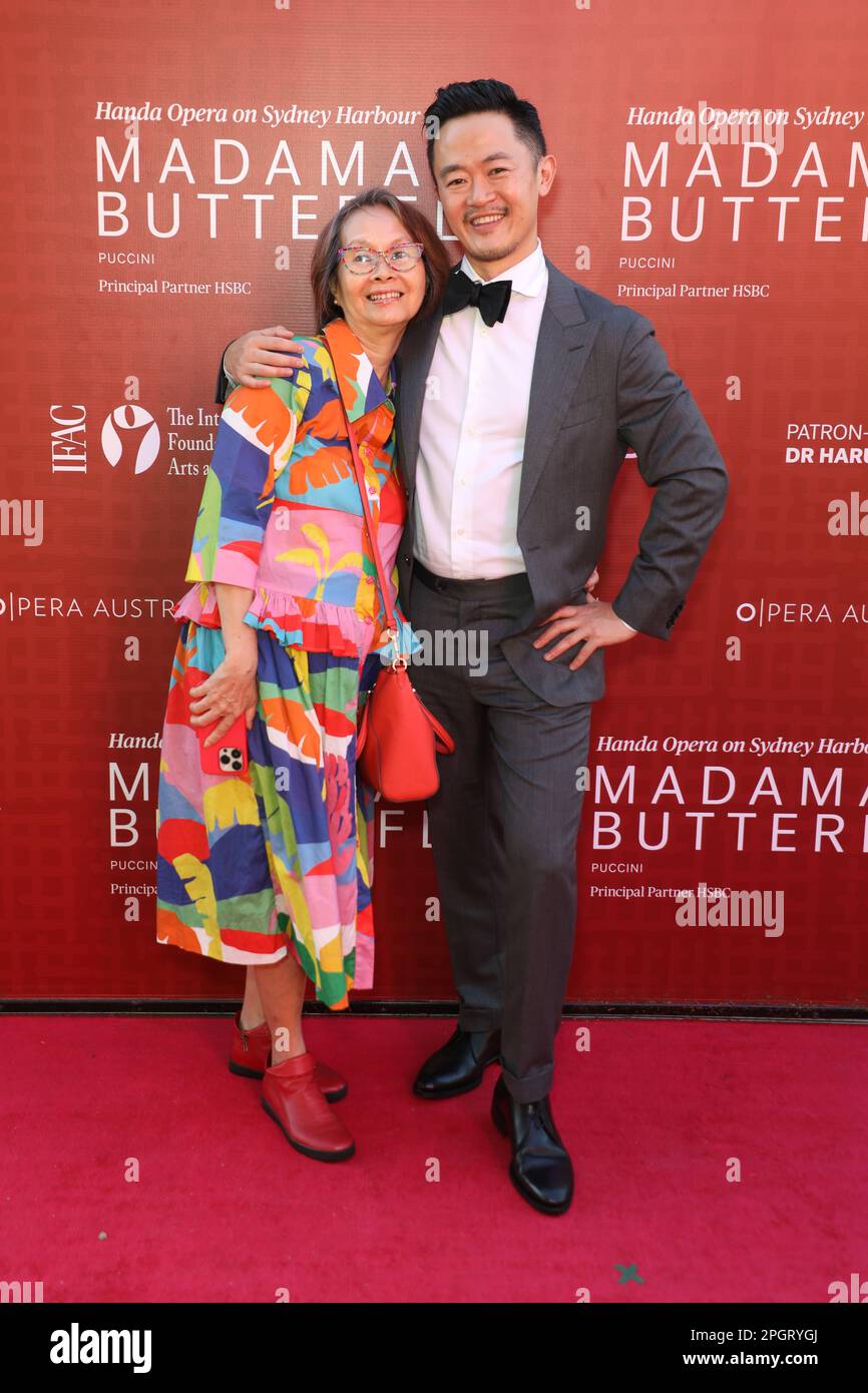 Sydney, Australia. 24th March 2023. Jenny Phang and Benjamin Law arrive ...
