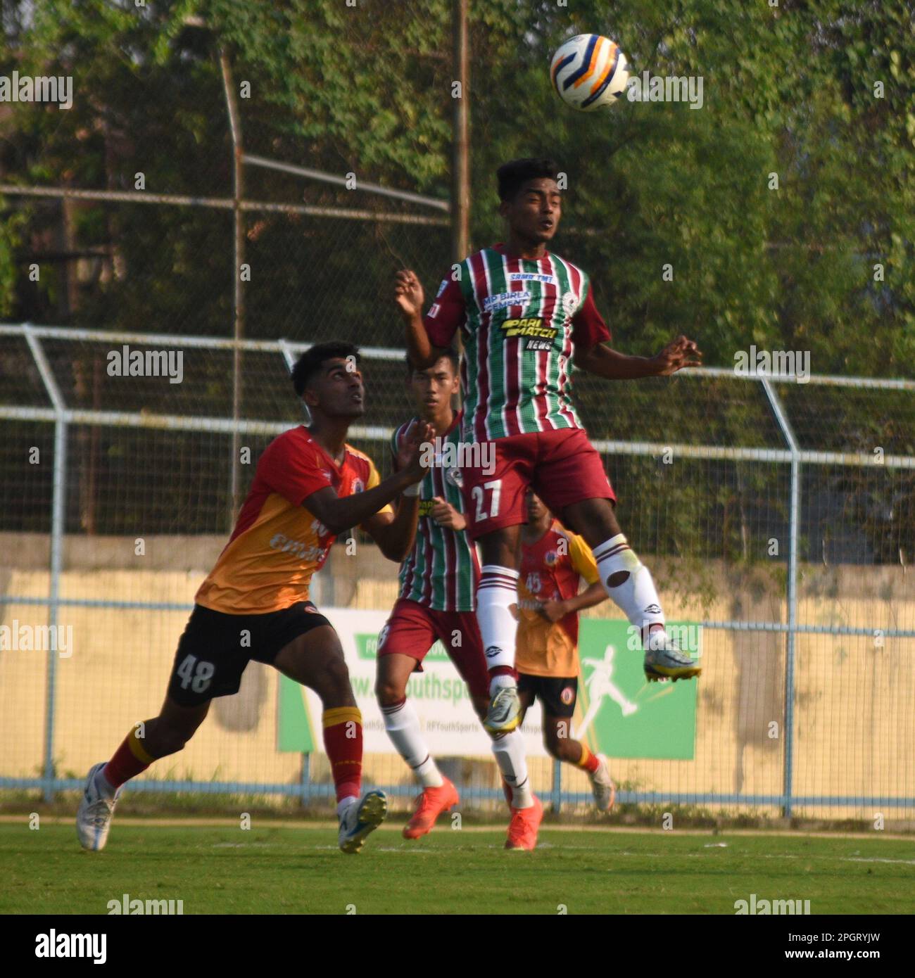 Kolkata, West Bengal, India. 24th Mar, 2023. ATK Mohun Bagan shares one point with Emammi East ...