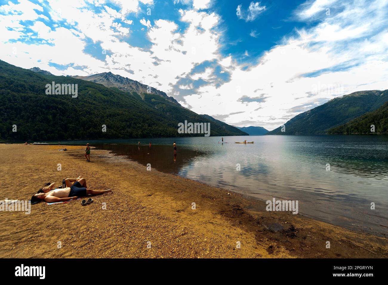 Traful Lake on the Seven Lakes Road, Ruta 40, Neuquén Province ...