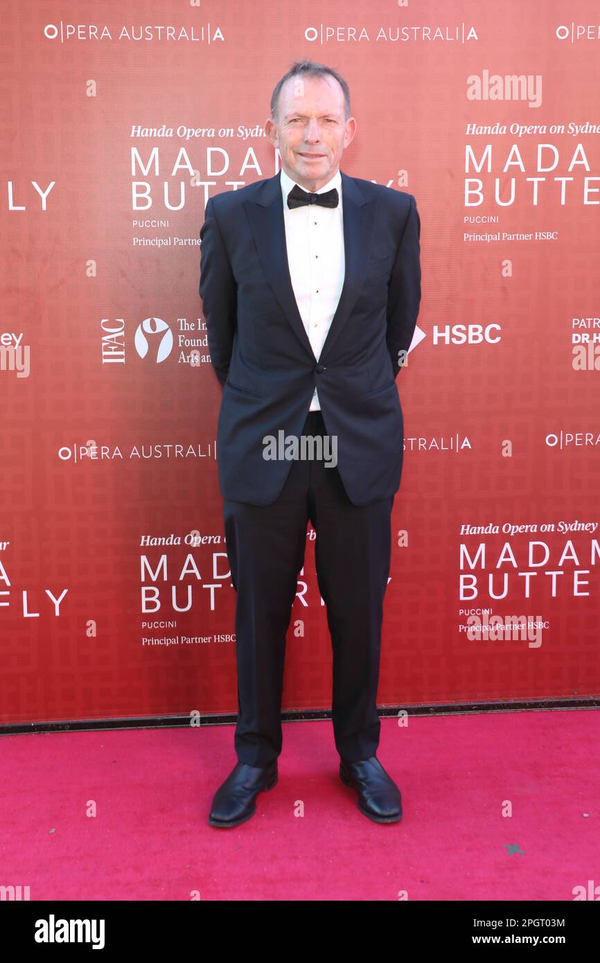 Sydney, Australia. 24th March 2023. Tony Abbott arrives on the red ...
