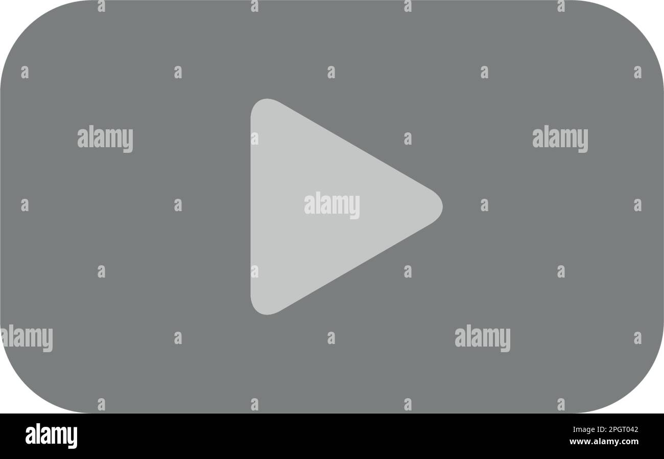 Play button icon in flat style. Media player vector illustration on isolated background. Video ...