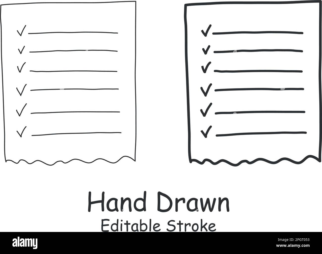 Hand drawn memo paper sheet icon in flat style. Sticky note vector ...
