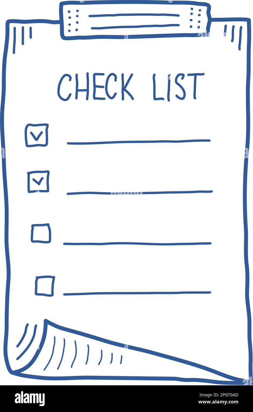 Hand drawn memo paper sheet icon in flat style. Sticky note vector ...