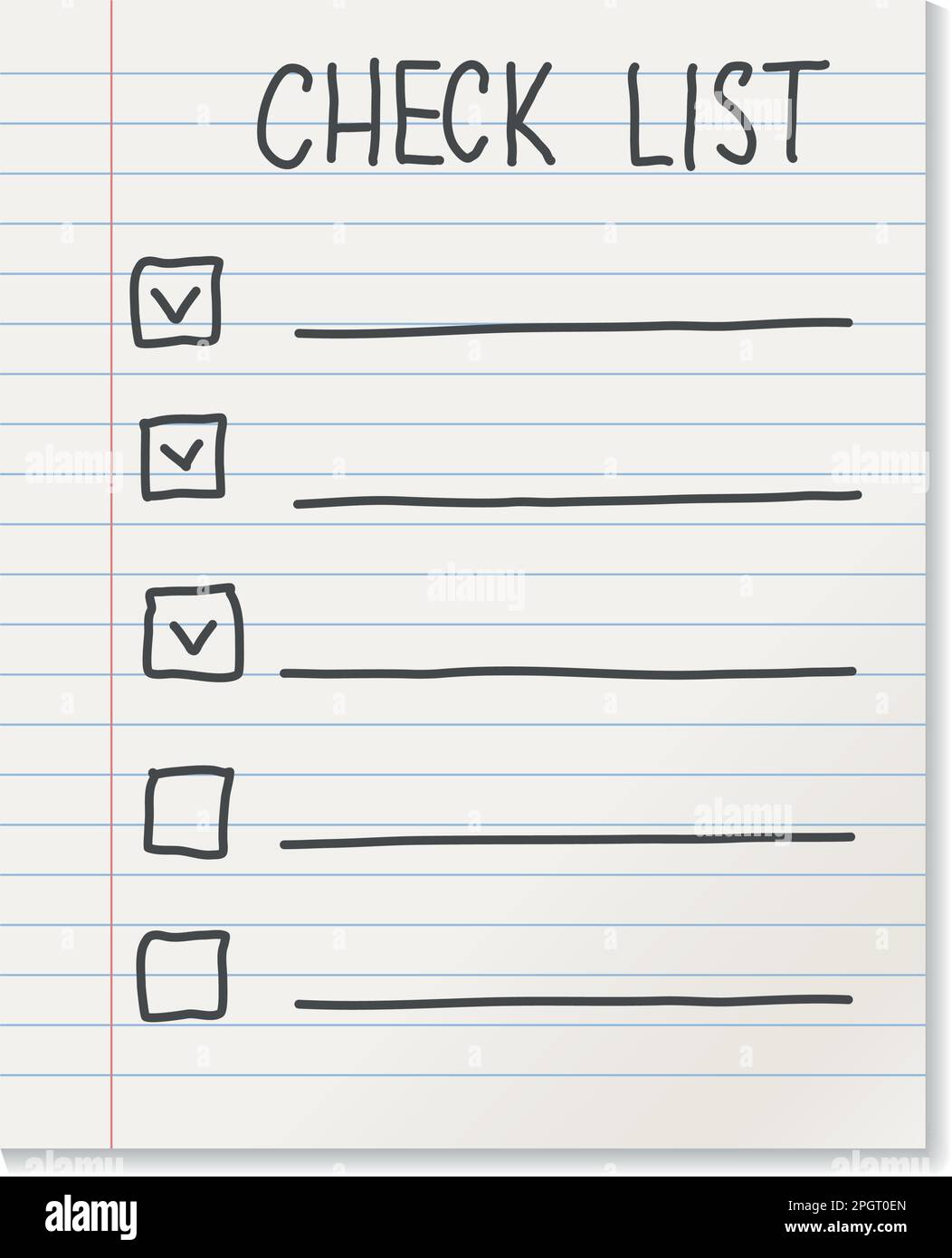 Realistic line paper note icon in flat style. To do list icon with hand ...