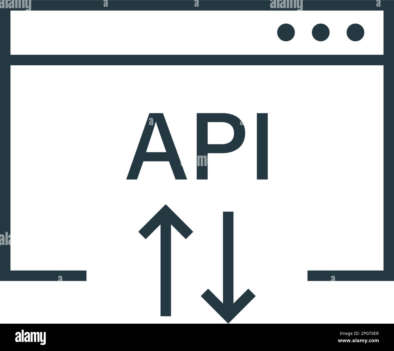 Api Icon In Flat Style Software Integration Vector Illustration On