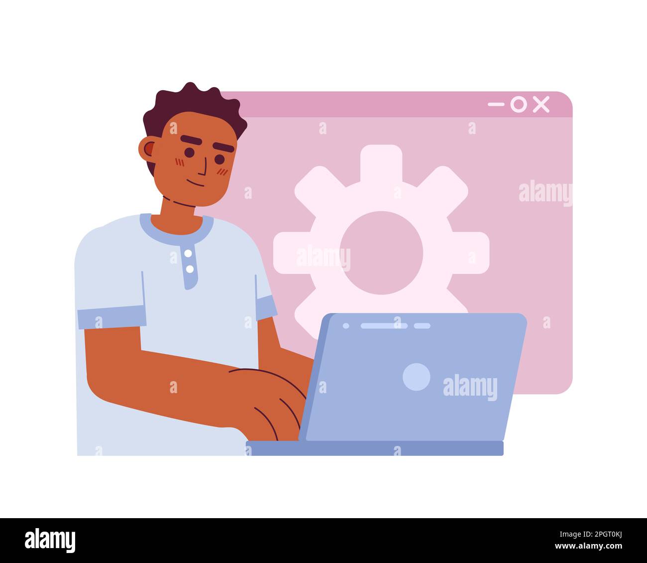 Web developer job flat concept vector spot illustration Stock Vector Image & Art - Alamy
