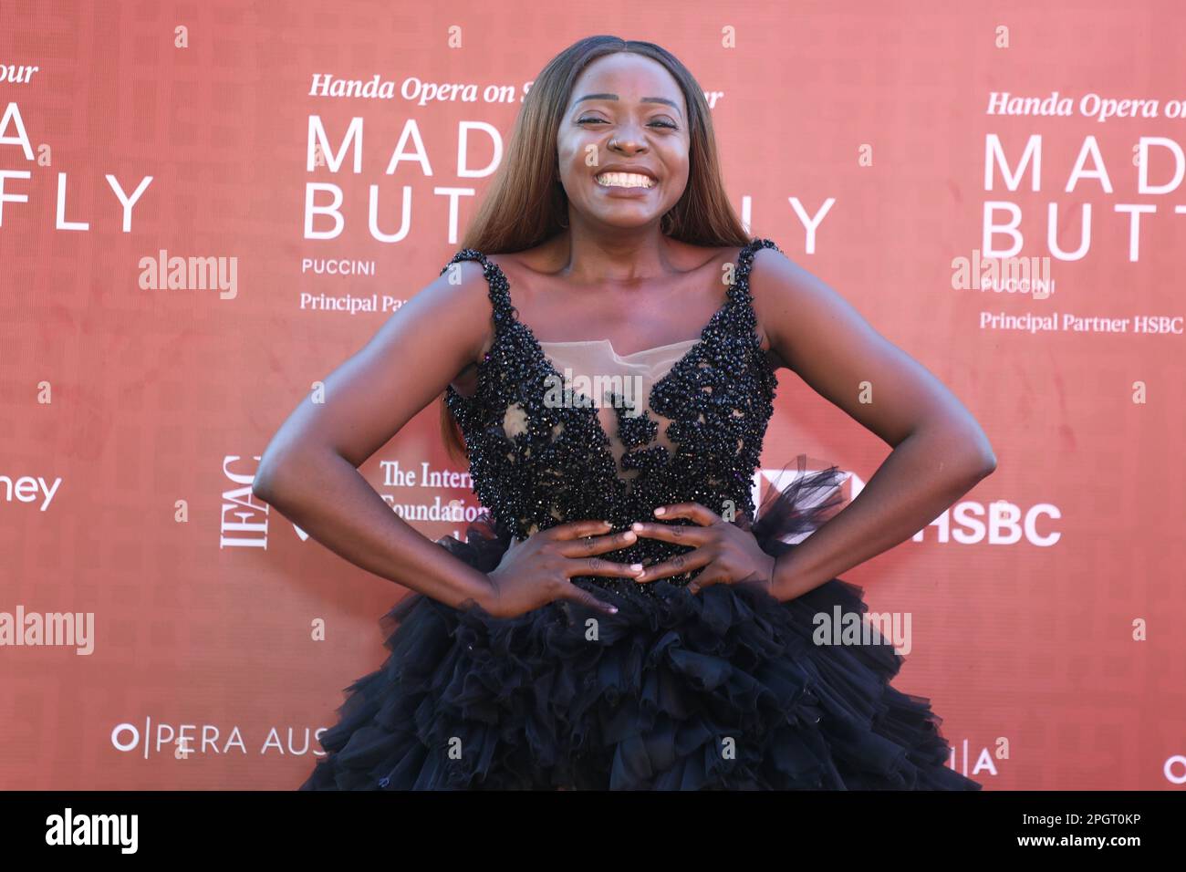 Sydney, Australia. 24th March 2023. Suzan Mutesi arrives on the red ...