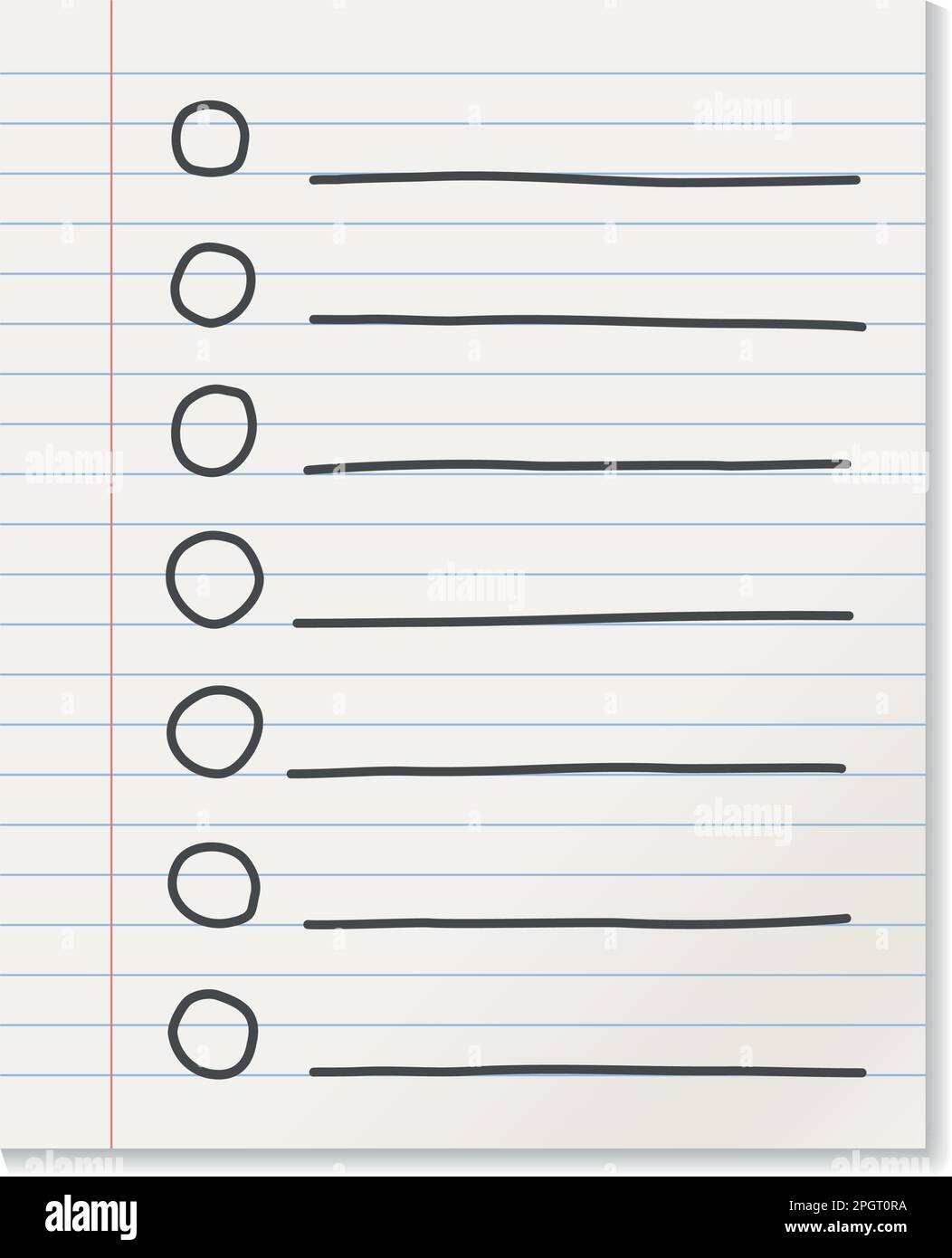 Realistic line paper note icon in flat style. To do list icon with hand ...
