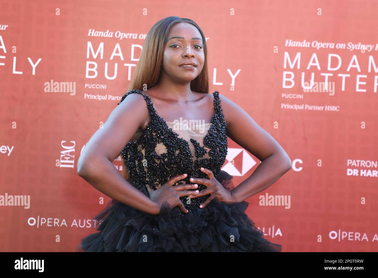 Sydney, Australia. 24th March 2023. Suzan Mutesi arrives on the red ...