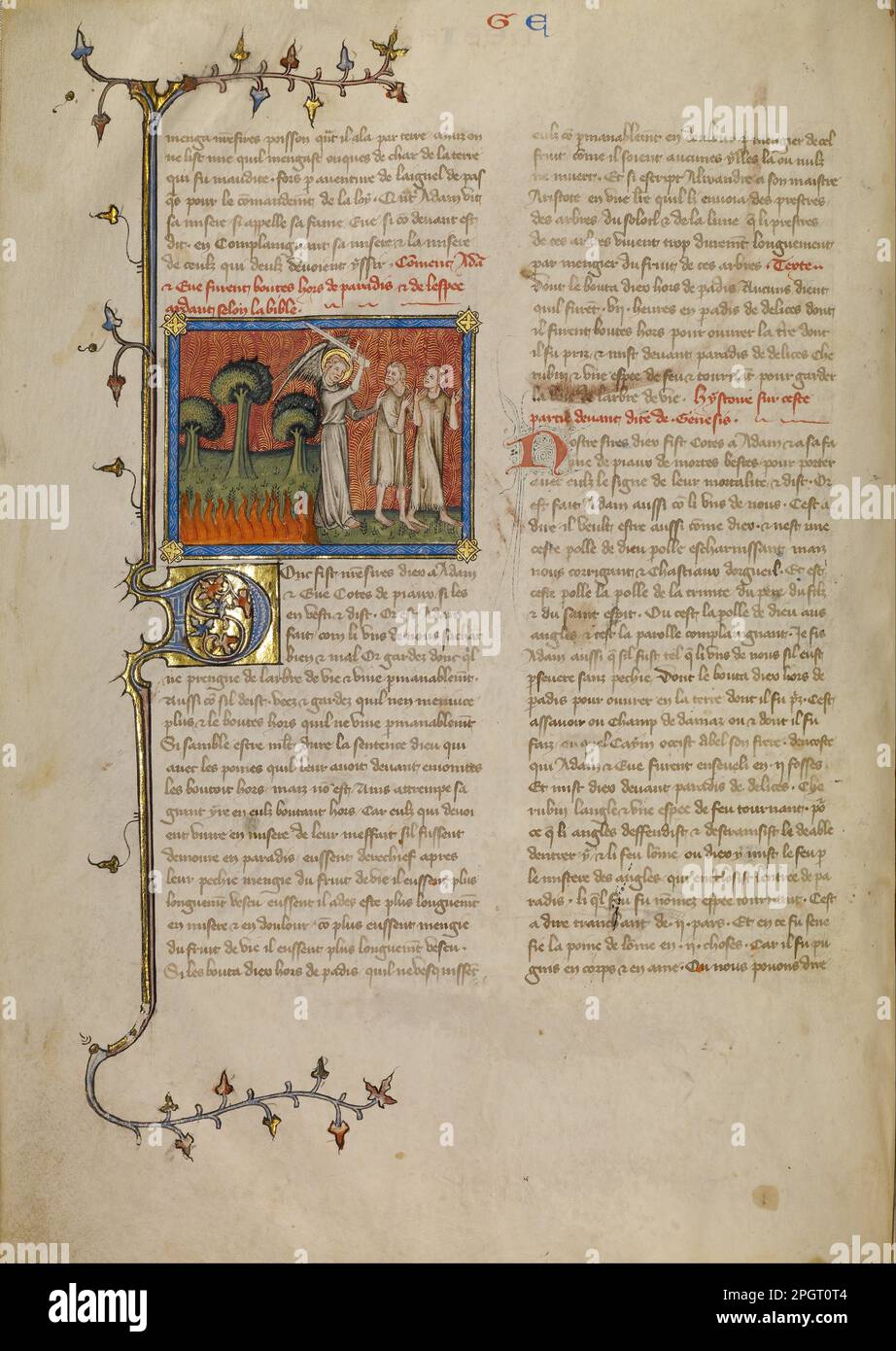 The Expulsion from Paradise about 1360 - 1370 by Master of Jean de ...