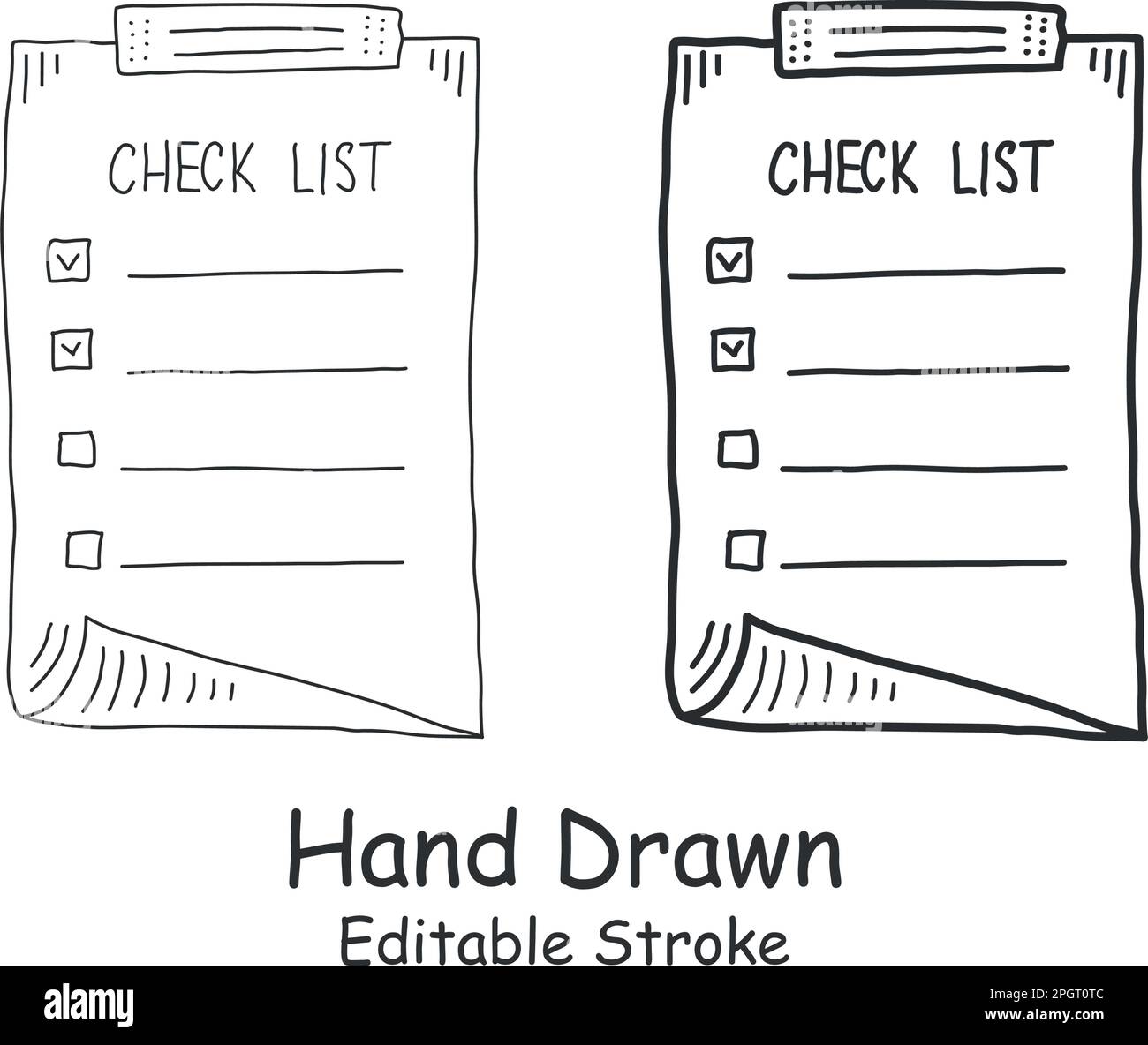 Hand drawn memo paper sheet icon in flat style. Sticky note vector ...