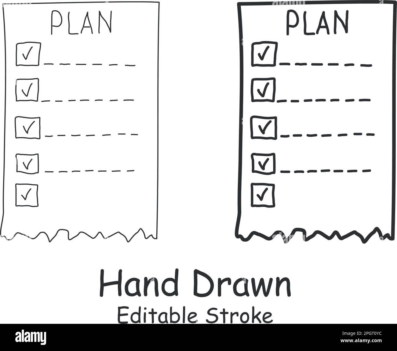 Hand drawn memo paper sheet icon in flat style. Sticky note vector ...