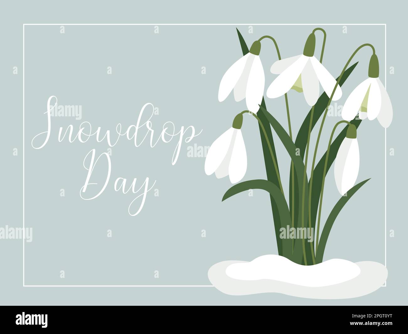 First spring snowdrop flowers Stock Vector Images - Alamy