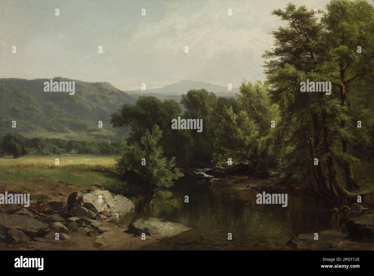 Hudson River Landscape 1858 by James McDougal Hart Stock Photo - Alamy