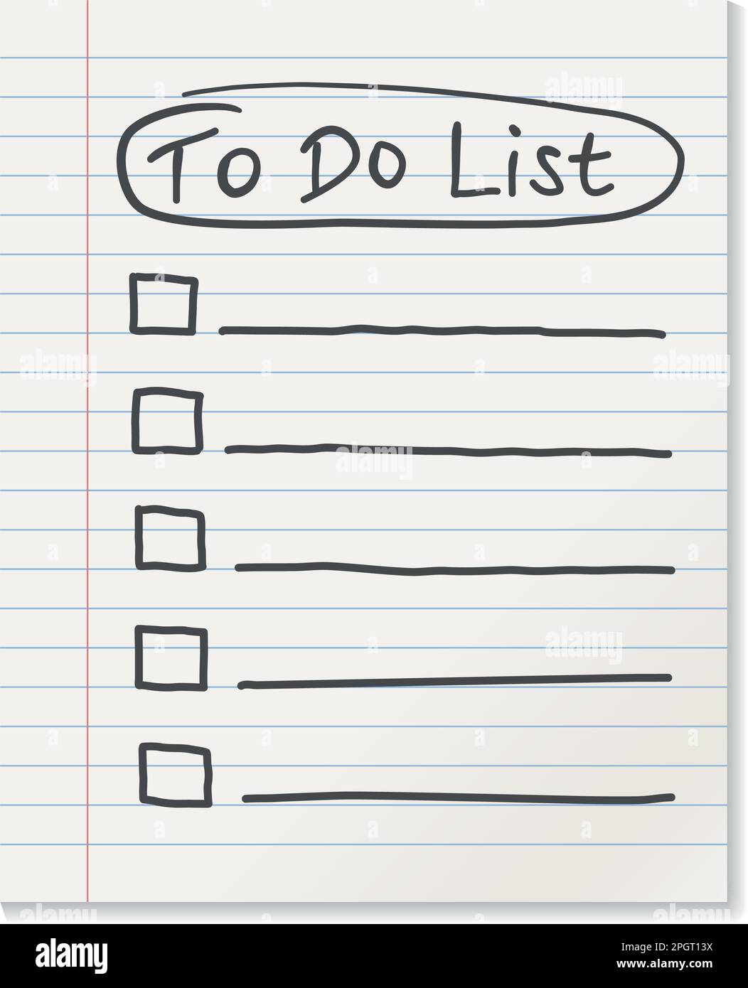 Realistic line paper note icon in flat style. To do list icon with hand ...
