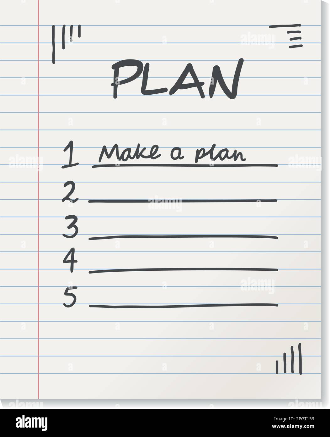 Realistic line paper note icon in flat style. To do list icon with hand ...