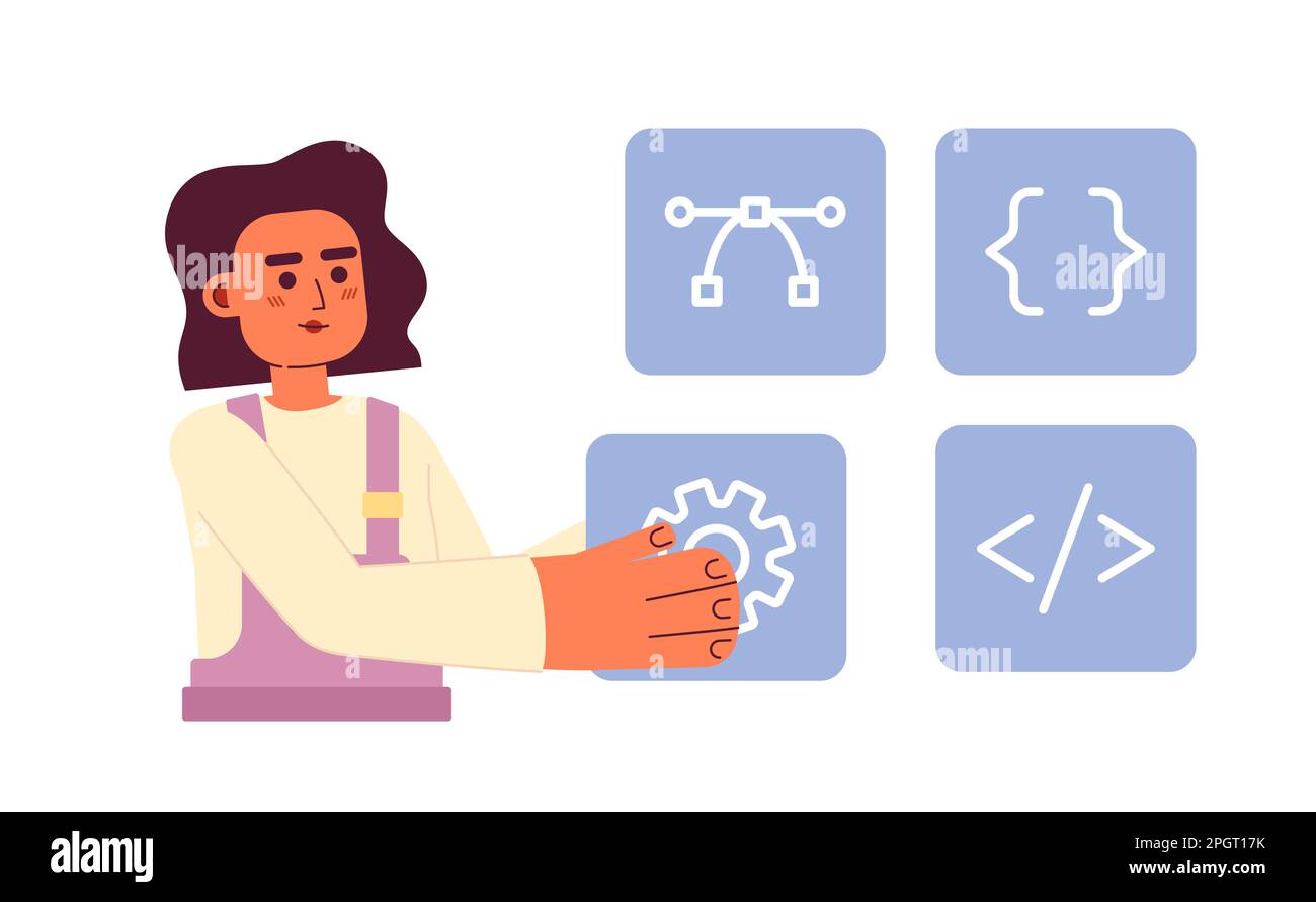 Website builder flat concept vector spot illustration Stock Vector ...