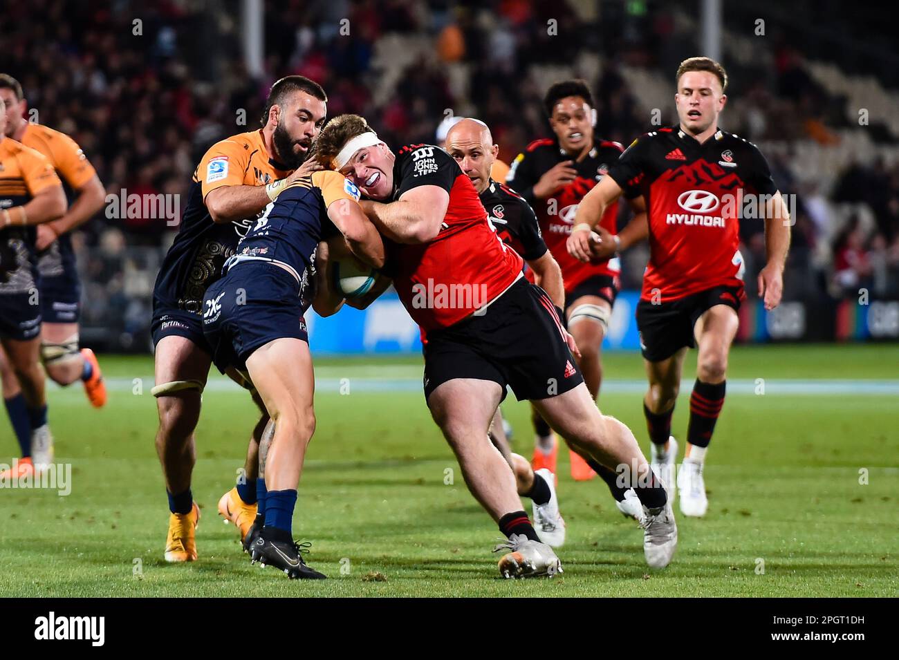 Seb Calder of the Crusaders during the Super Rugby Pacific Round 5 ...