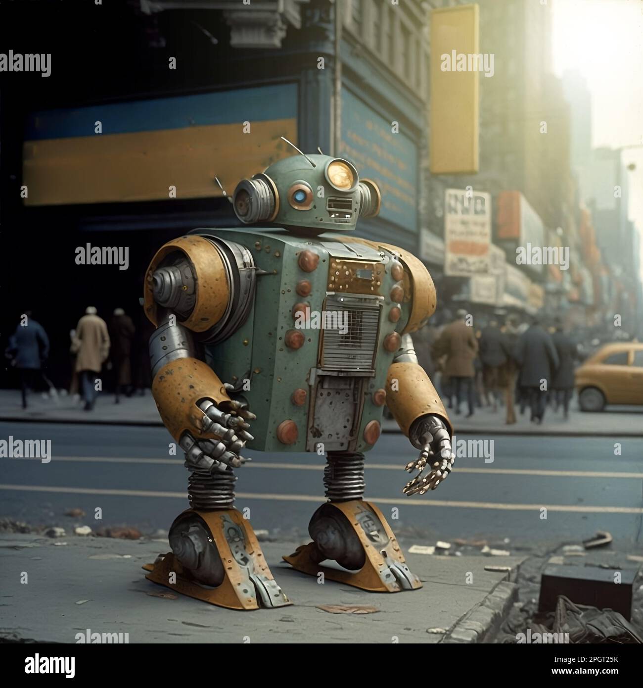 Old toy robot in antique hi-res stock photography and images - Alamy
