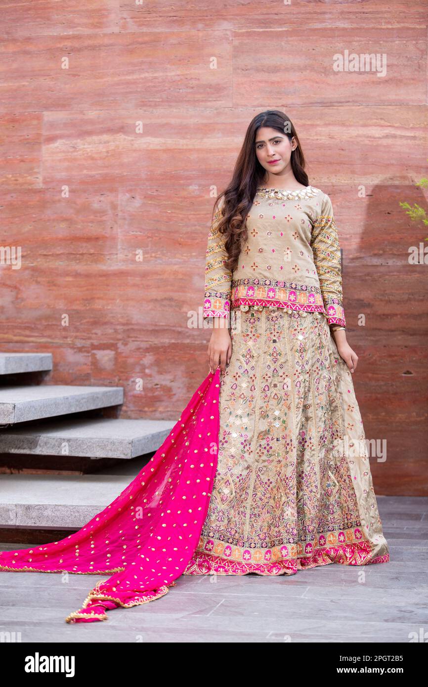 Islamabad, Pakistan, 15th March, 2023. Female model posing outdoors ...