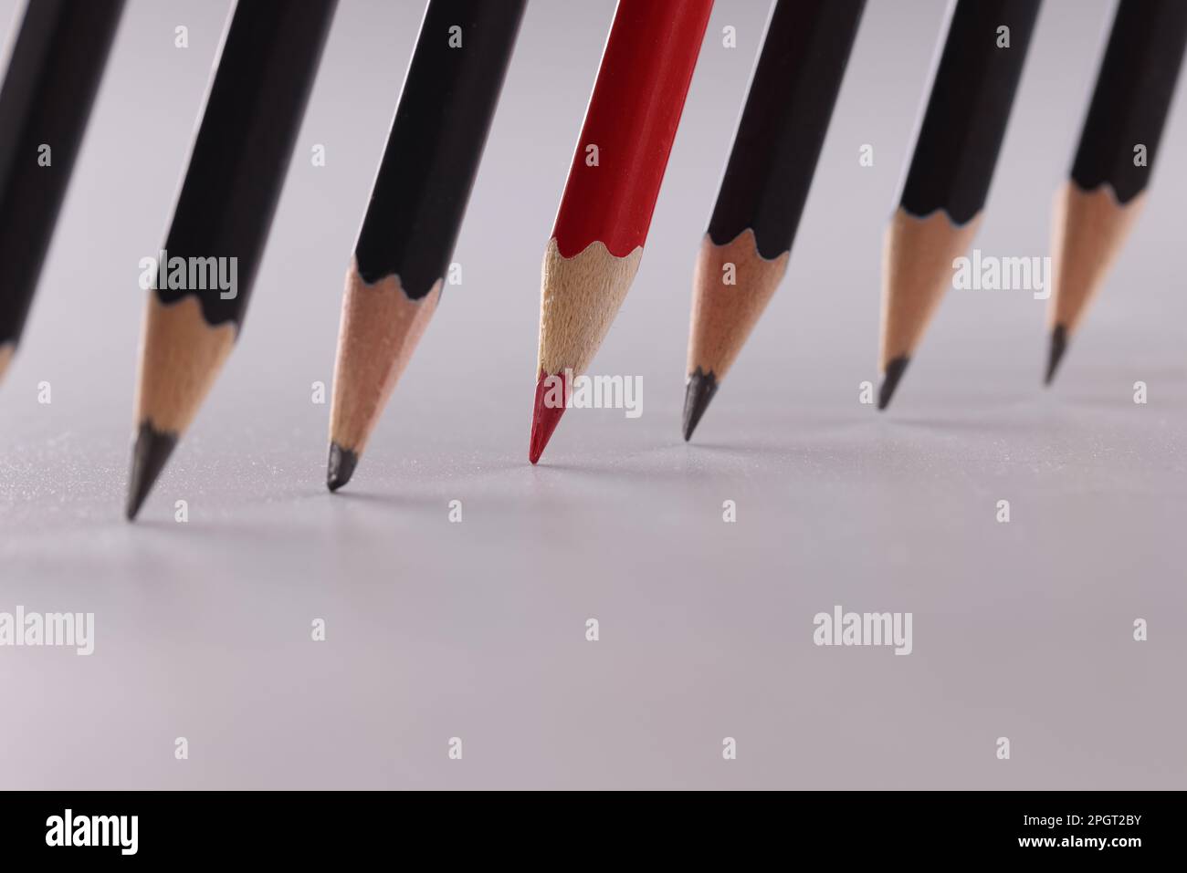Black pencils standing out hi-res stock photography and images - Alamy