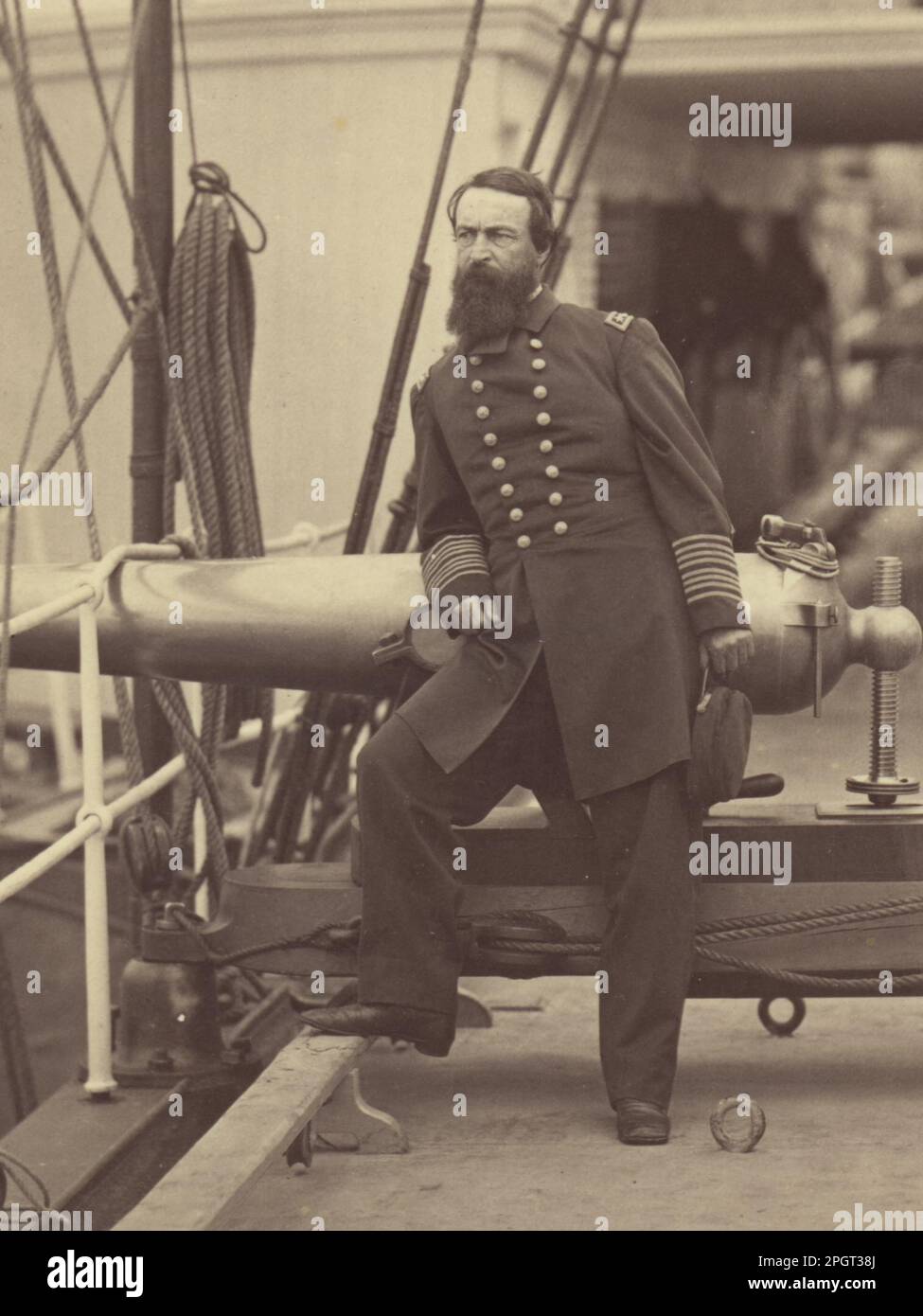 Admiral David Dixon Porter on the Deck of His Flagship the "Malver ...